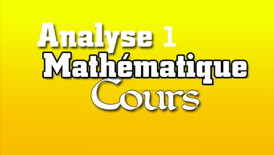Cours d'analyse 1