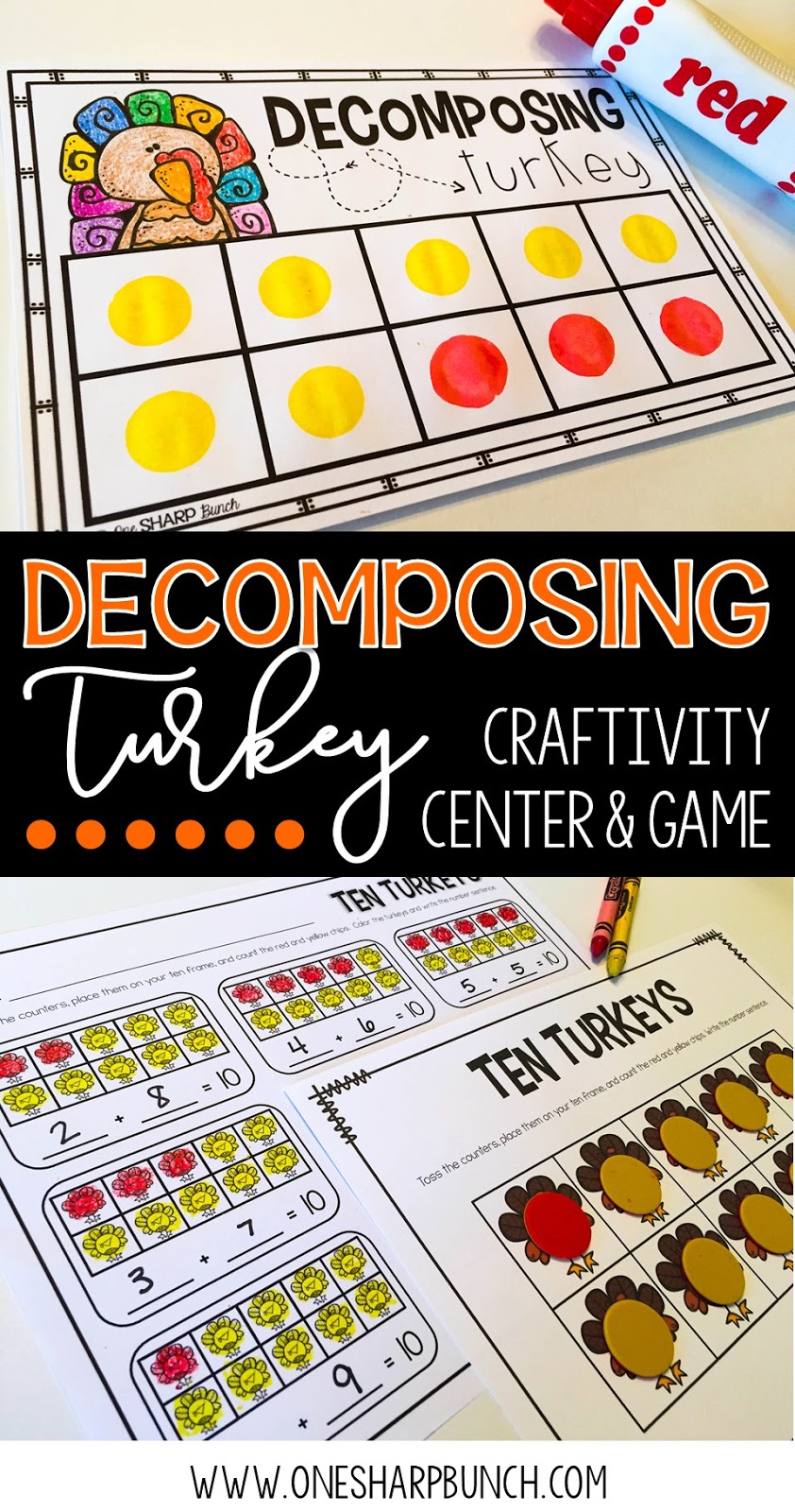 Building Number Sense with Decomposing Turkey - One Sharp Bunch