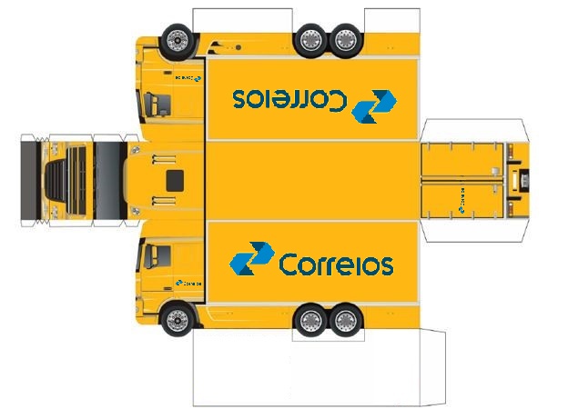 SP. Papel Modelismo: PaperCraft Caminhão Correios - Recorte e cole seu ...