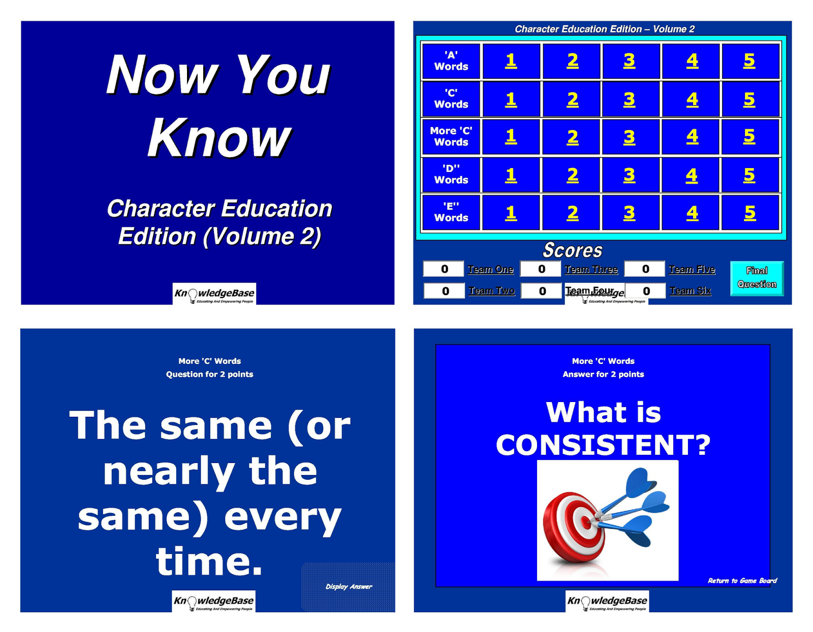 reachthenteach.com: NOW YOU KNOW Character Education Edition (Volume 2)