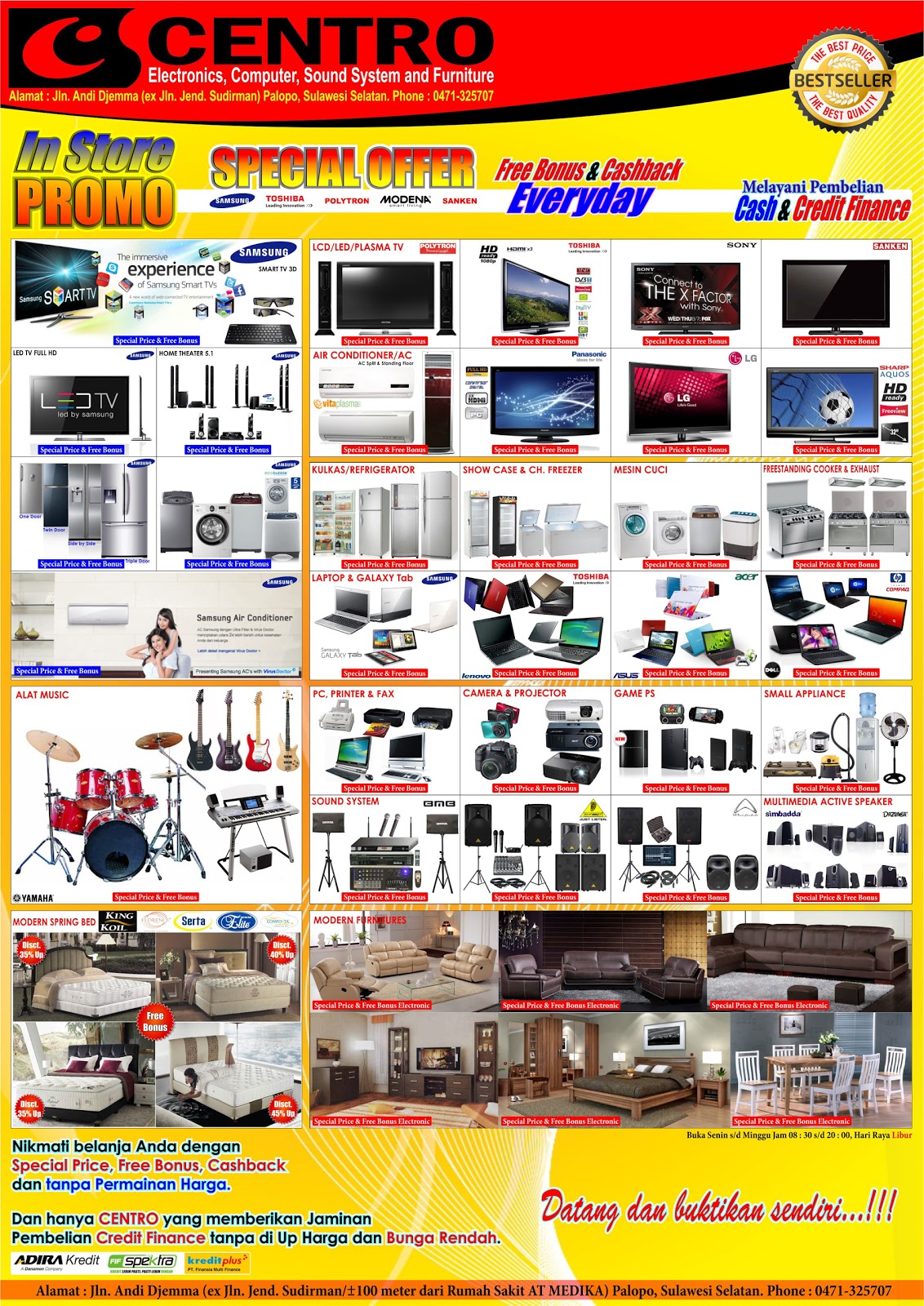 CENTRO Electronics, Computer, Sound System and Furniture