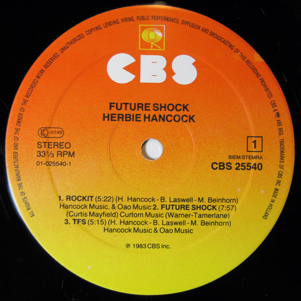 VINYL2496: Herbie Hancock - Future Shock - 1983 (2496.LP)