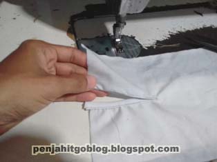 cara mudah membuat belahan manset tangan baju wanita