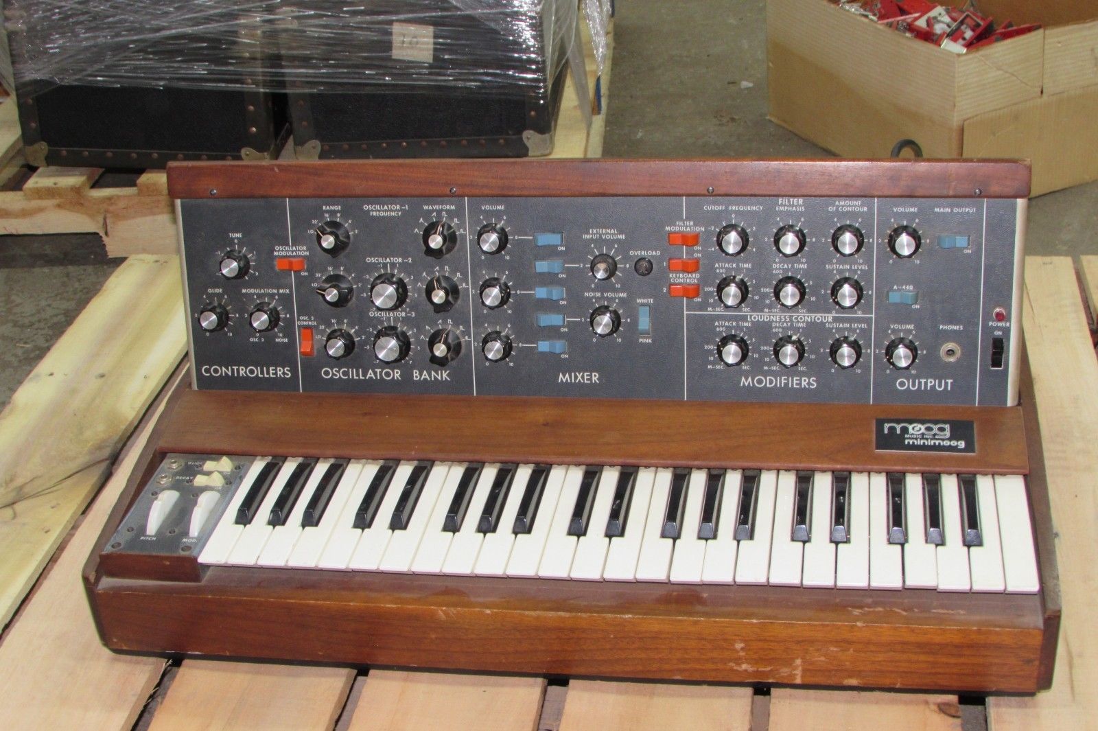 MATRIXSYNTH: 1970's Moog Minimoog Model D Keyboard Synthesizer SN 2141