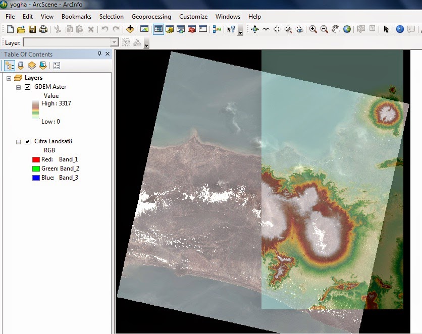 Menggabungkan DEM dengan Citra Satelit di Arc Scene 10 ~ Air Itu Mengalir