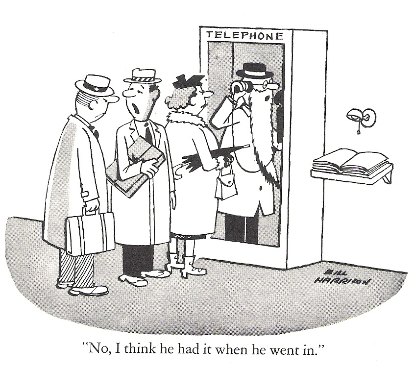 Cartoon Attic: Waiting for the Telephone - Bill Harrison