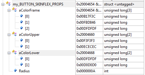 ARM Cortex STM32: EmWin BUTTON