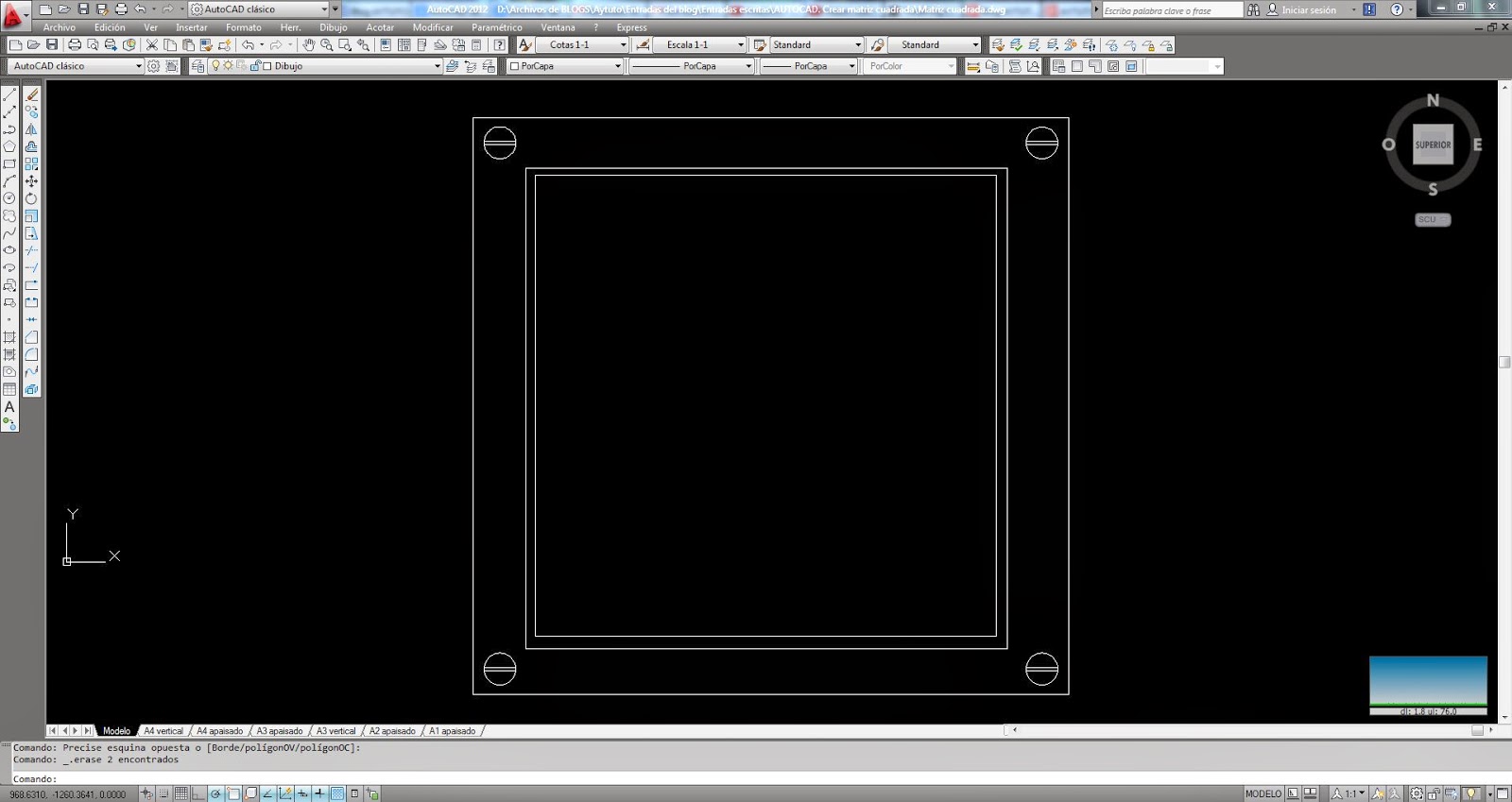 Crear una matriz de elementos en AUTOCAD - AYTUTO Blog