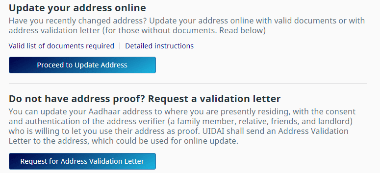 How to change or update address in Aadhaar Card online with or without ...