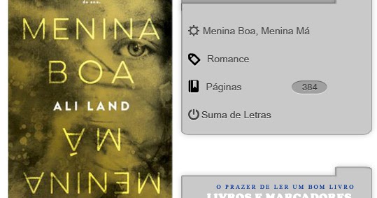 Menina Boa, Menina Má de Ali Land | Livros e marcadores