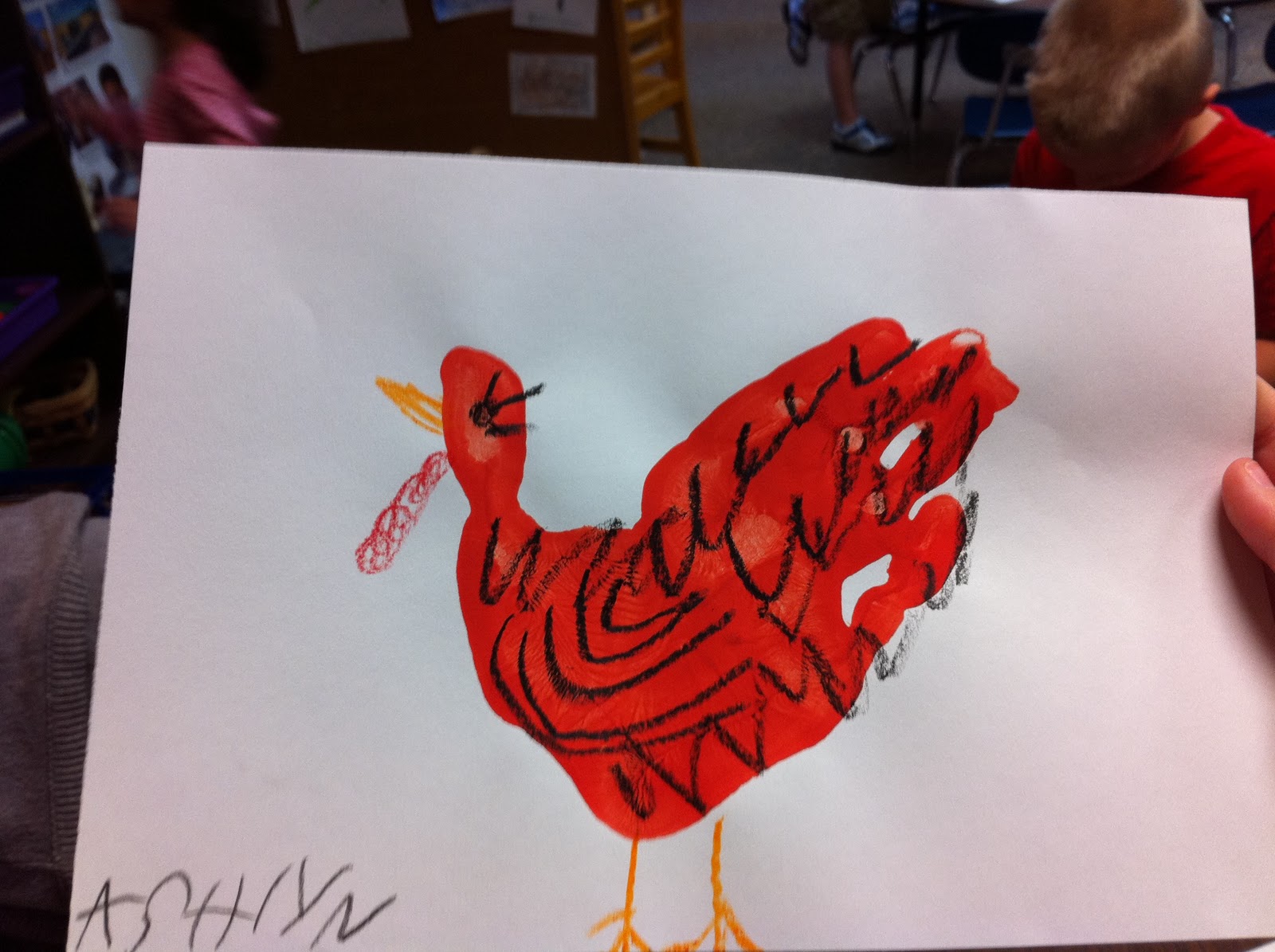 Handprint Little Red Hen - Fairy Dust Teaching