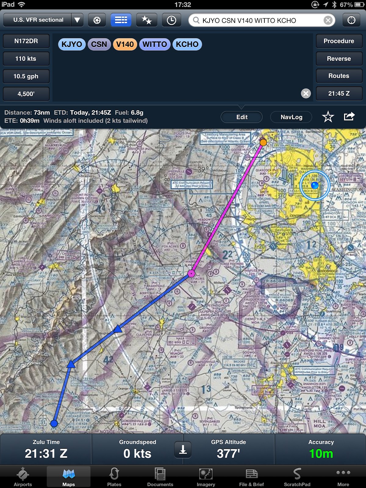 The Mint Green Log: Review: ForeFlight, iPad and GLO