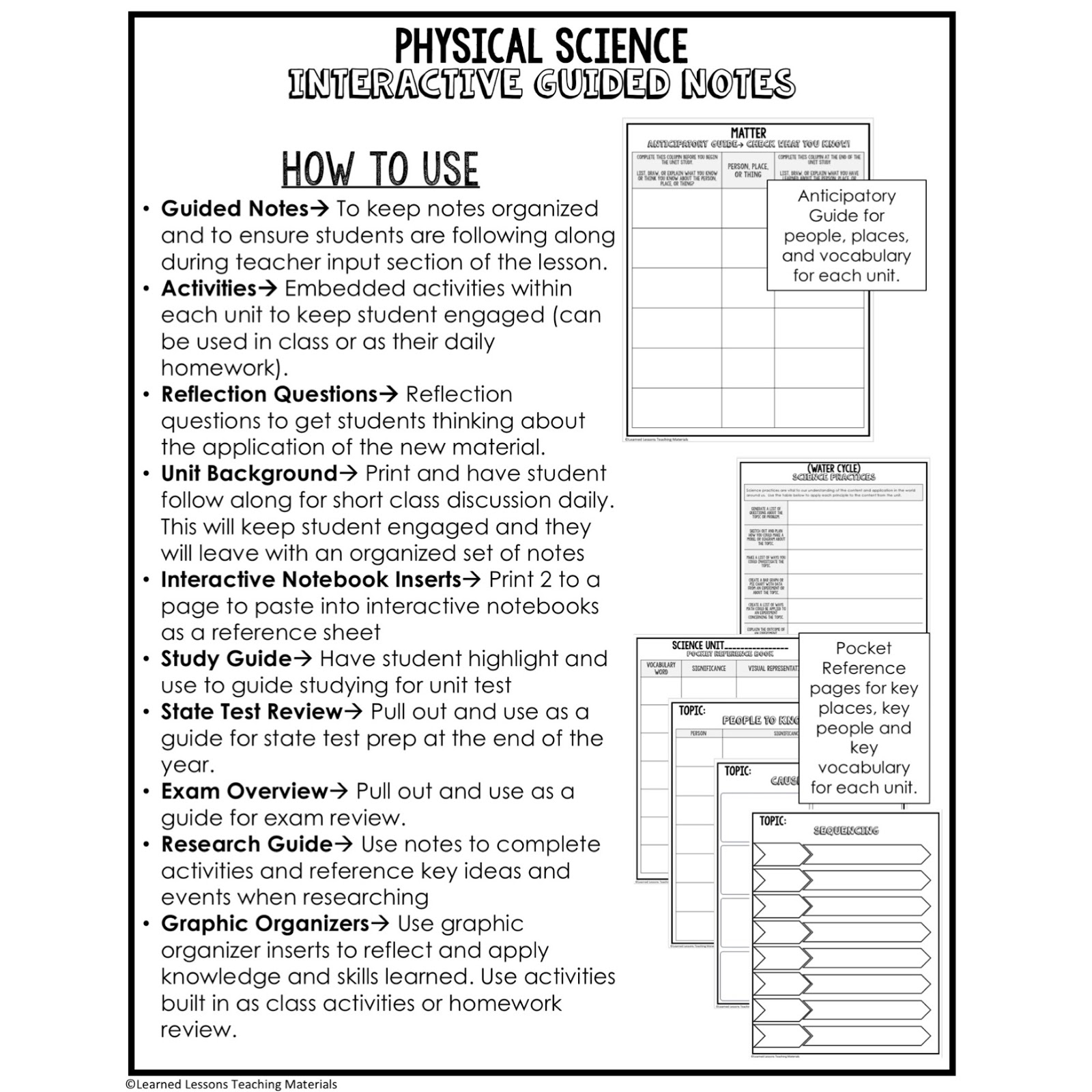 Physical Science Interactive Guided Notes and PowerPoints NGSS, Next ...