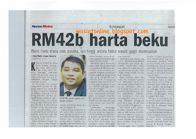 Info Wasiat Online: RM42billion harta beku