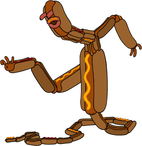 Cartoon Foods And Drinks: Adventure Time - Hot Dog Monster