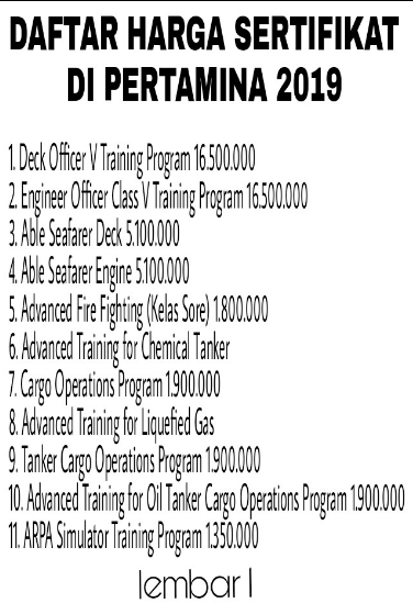 Daftar Harga Sertifikat dі Pertamina Jakarta Terbaru | IKAN DAN LAUT