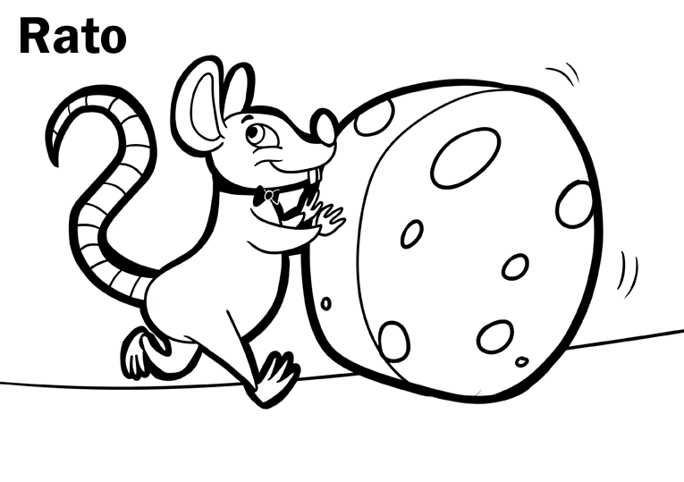 Desenhos de Ratos para Pintar - Ratinhos para Colorir - Desenhos Para ...