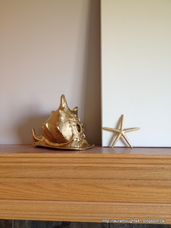 Laura Thoughts: Gold Spray Painted Shells