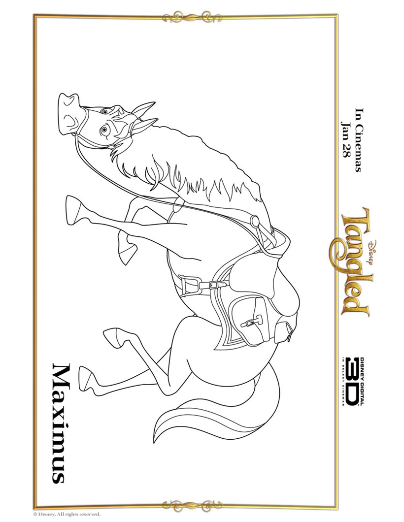 Kentong: Disney Digital 3D Coloring Pages : Rapunzel Tangled