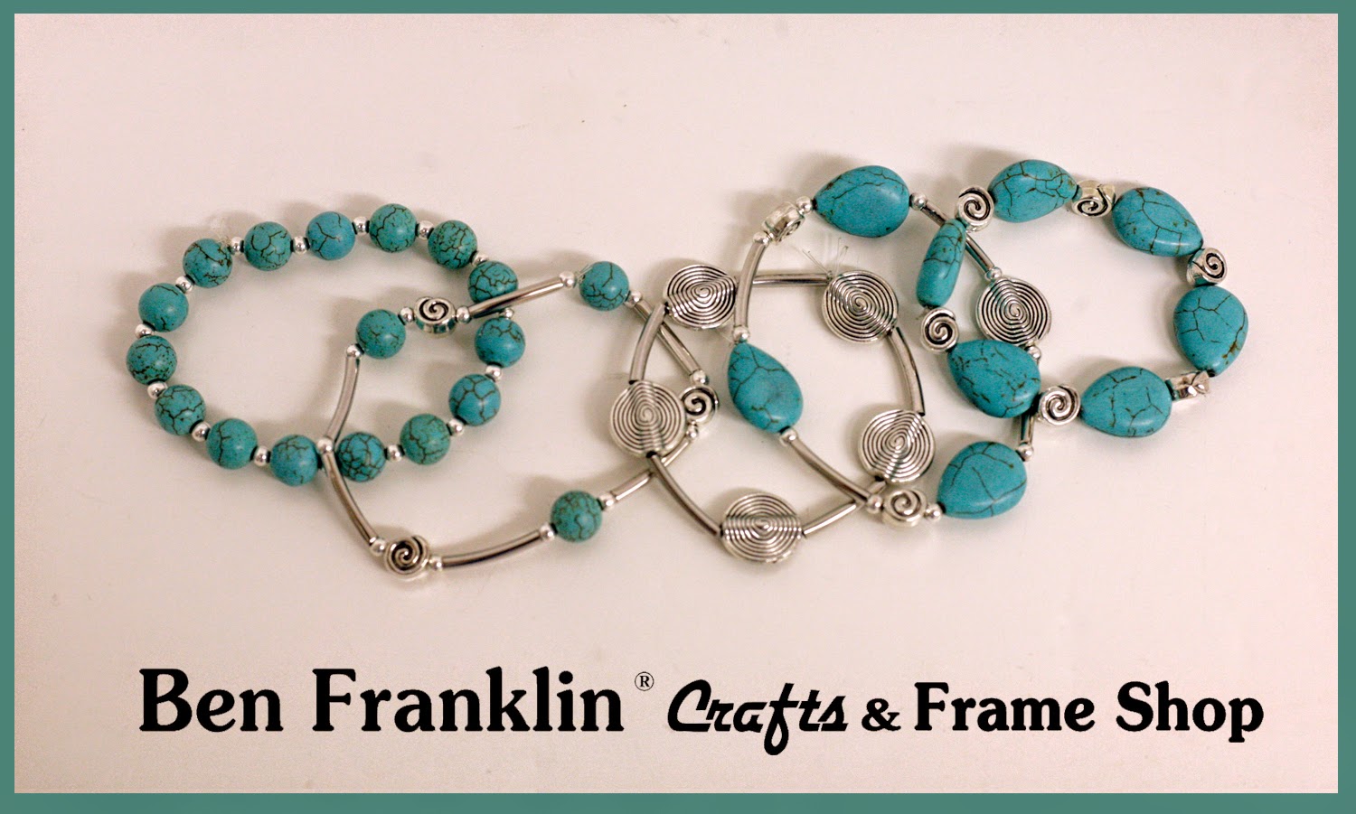 Ben Franklin Crafts and Frame Shop: DIY Magnesite and Silver Bracelet Stack