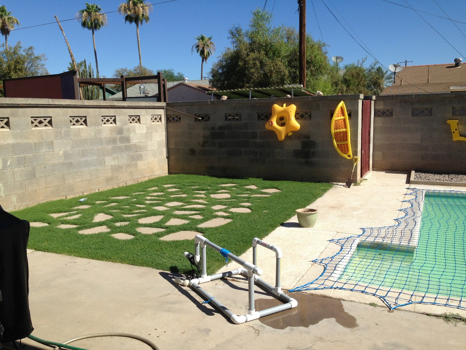 A Little Blueberry: Backyard Remodel & Pool Net