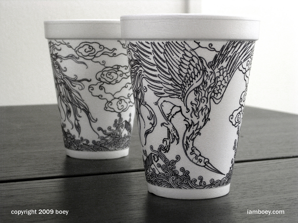 Simply Creative: Styrofoam Cups Art by Cheeming Boey
