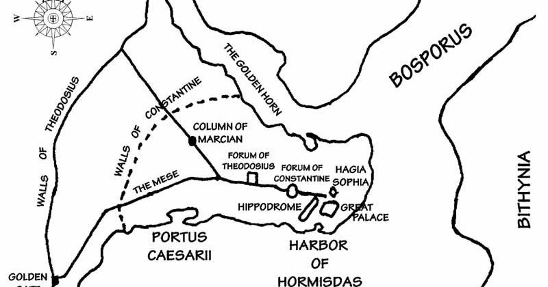 Map of Constantinople