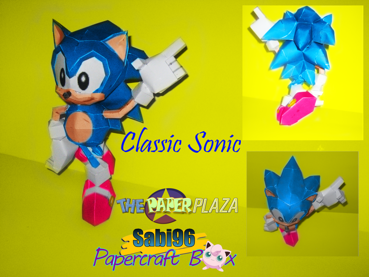 Sabi96 Papercraft Box: Classic Sonic
