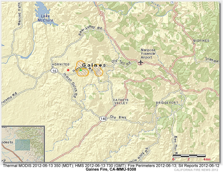CFN - CALIFORNIA FIRE NEWS - CAL FIRE NEWS : CA-MMU-Gaines Fire, 1,671 ...