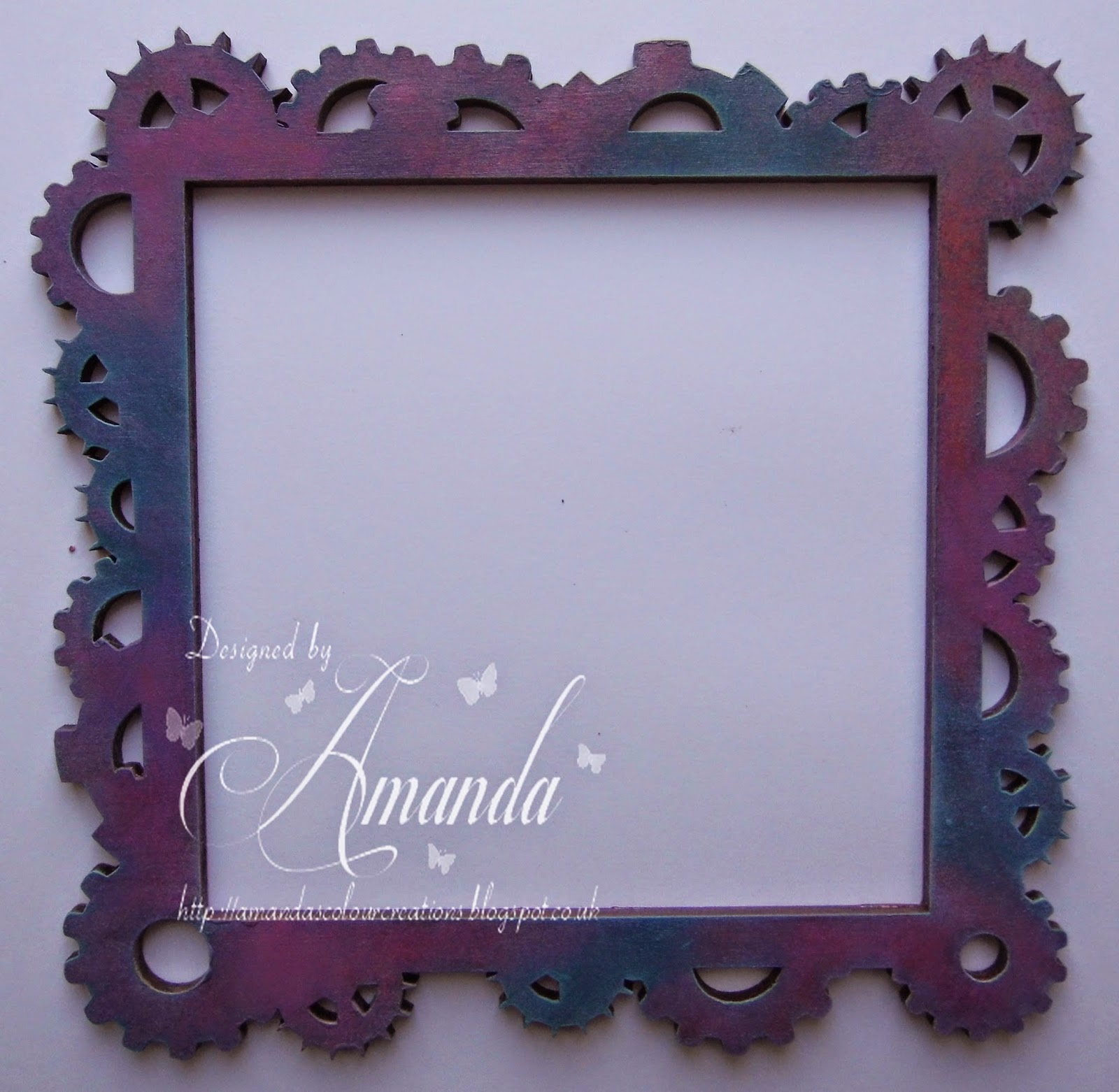 Amanda's Colour Creations: Altered Art MDF Cog Frame