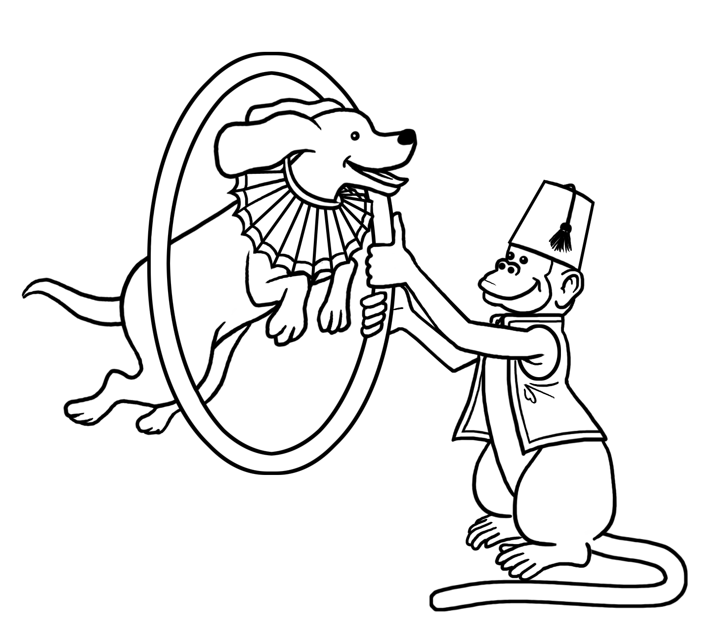 Circus Monkey Drawing