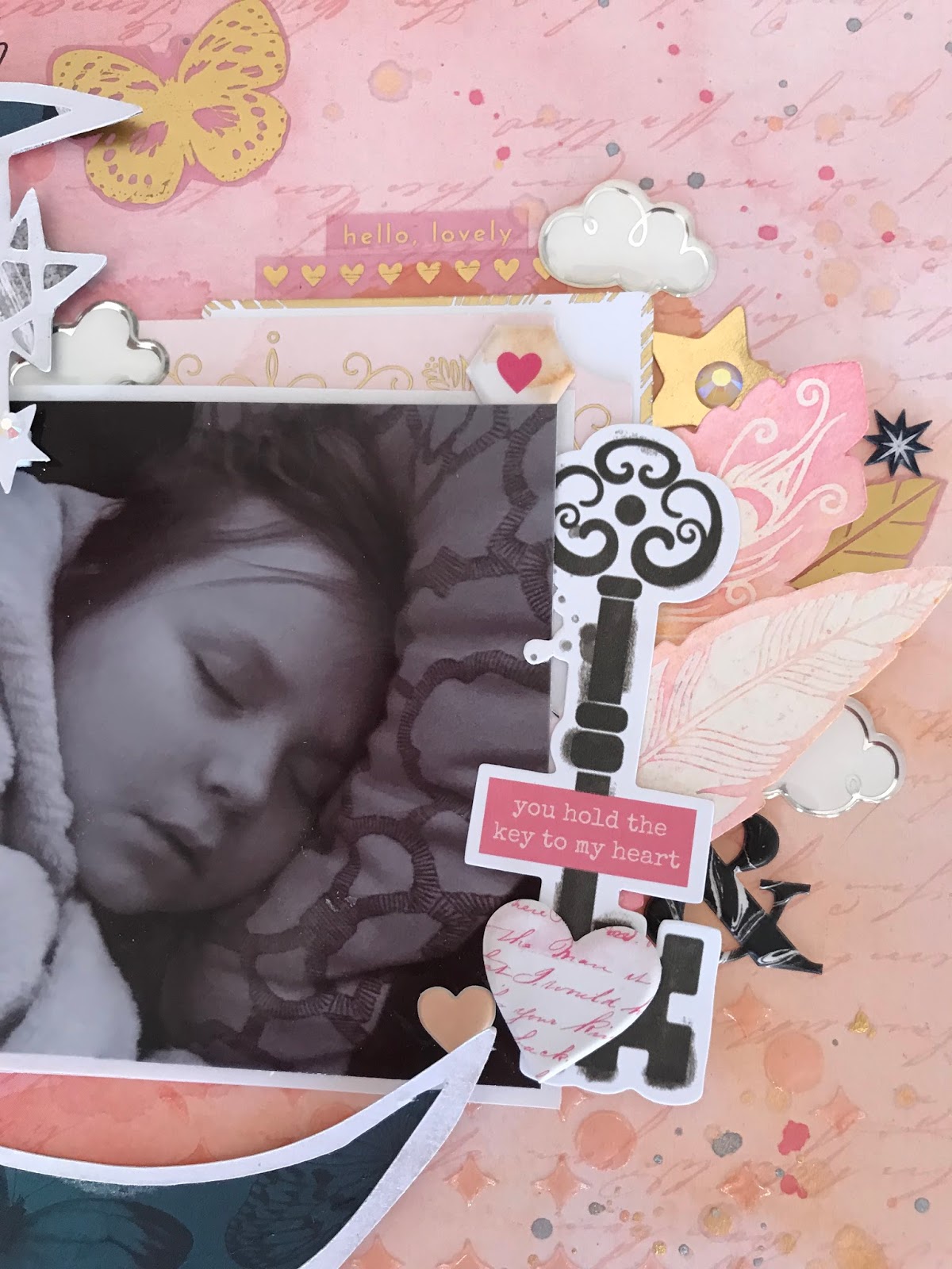 Follow Your Art Crafts: Scrapbook Layout "Heaven Sent"