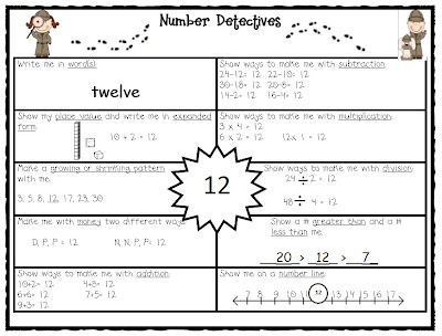 Number Detectives Freebie Grades 3-5 - Queen of the First Grade Jungle