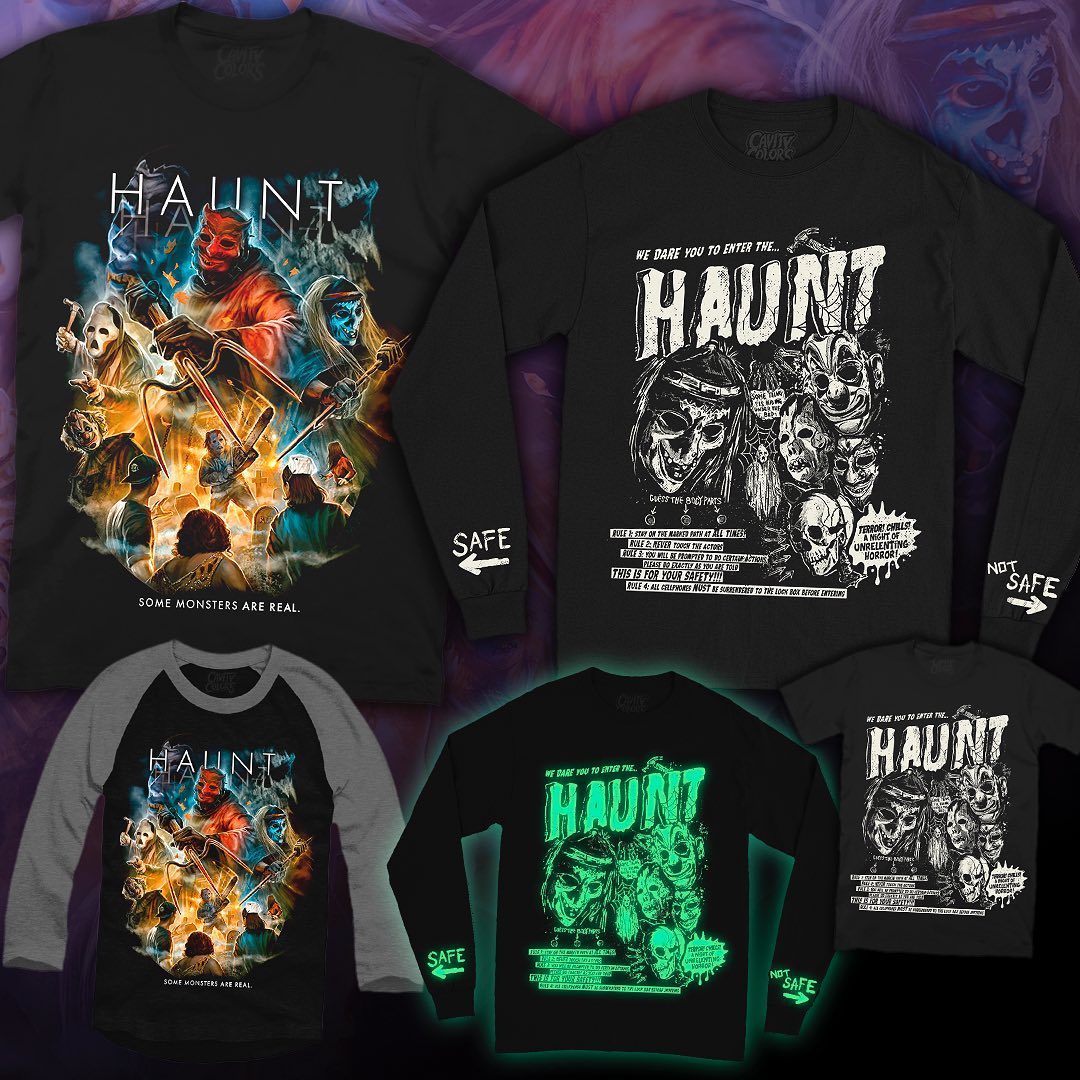 The Horrors of Halloween: HAUNT (2019) Shirt Collection by CAVITY COLORS
