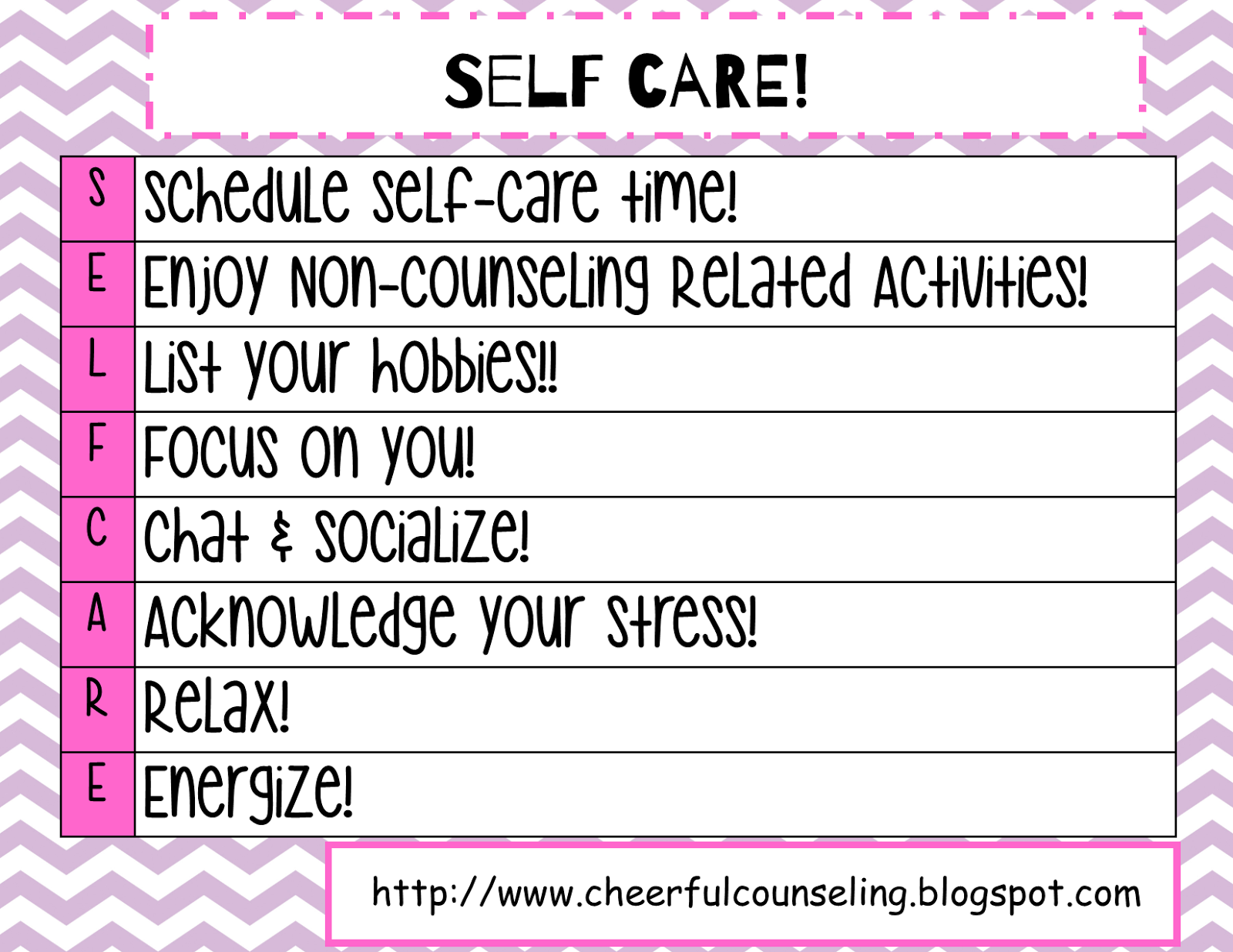 Cheerful Counseling : A post about self-care...