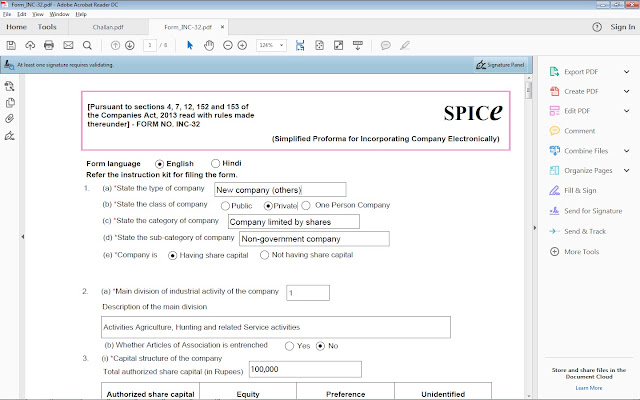 Corporate Updates: Draft Documents For Incorporation of Company Using ...