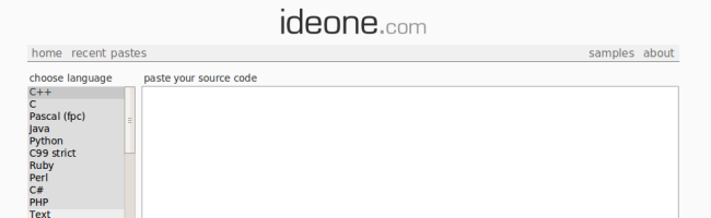 Ideone The Site That Shares And Compiles Your Source Code ~ Depotech