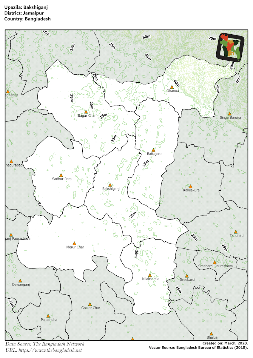 Mouza & Land Use Maps of Bakshiganj Upazila, Jamalpur, Bangladesh ...