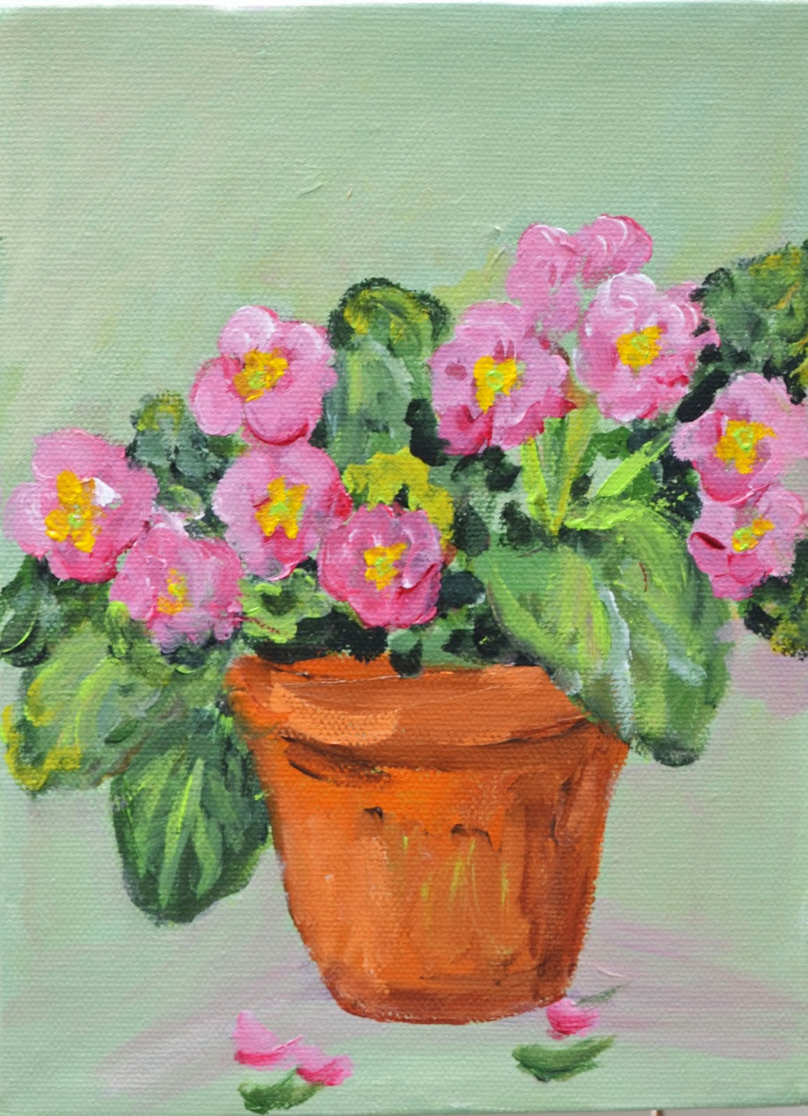 My Painted Garden: Painting Primroses