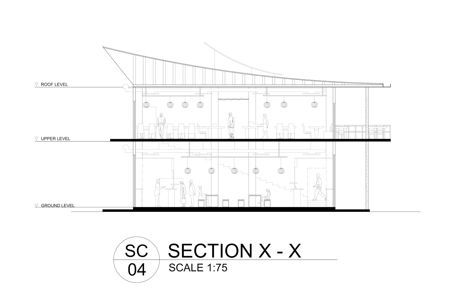 Working Drawing: FIRST STAGE DETAIL "PLAN, SECTION"