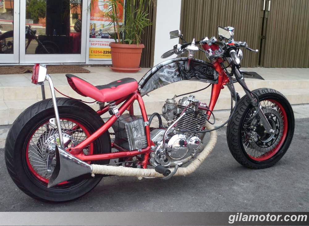 Motor Drag Ninja : Foto Modifikasi Suzuki Thunder 125 2006 Model Chopper