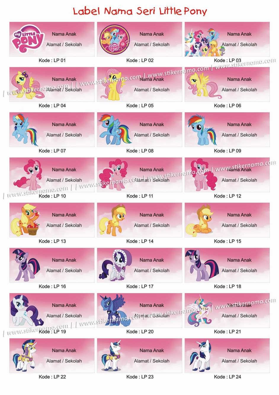 20+ Contoh Stiker Label Nama Anak, Terkini!