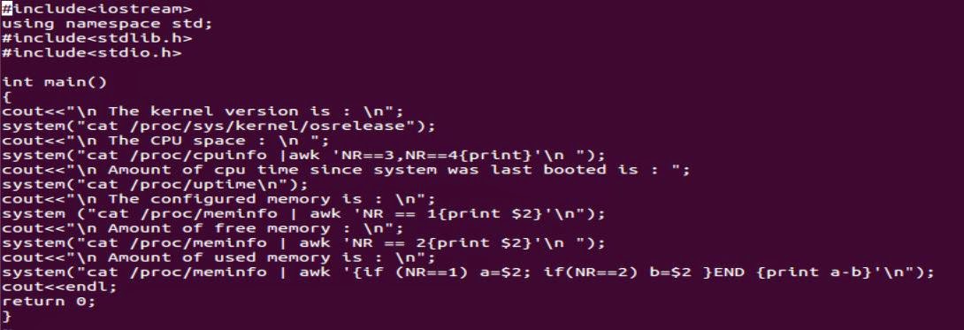 DU CS Lectures: A PROGRAM to report behaviour of Linux kernel including ...