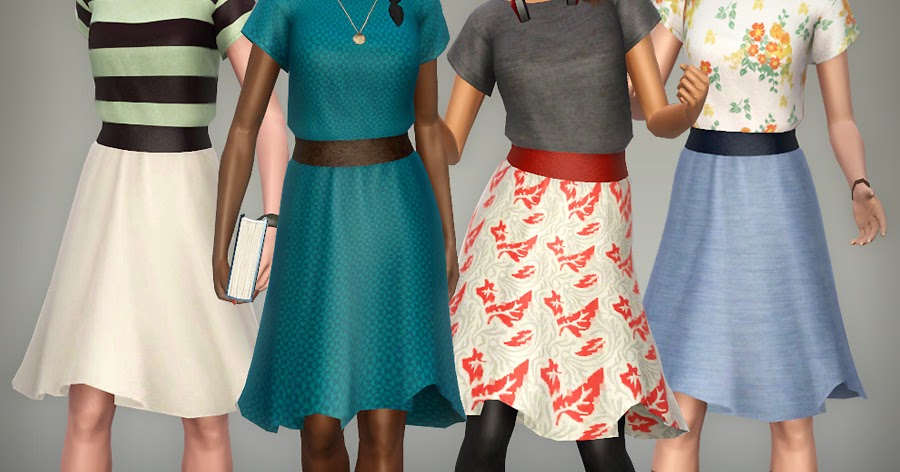 [TS3] Circle Skirt Outfit