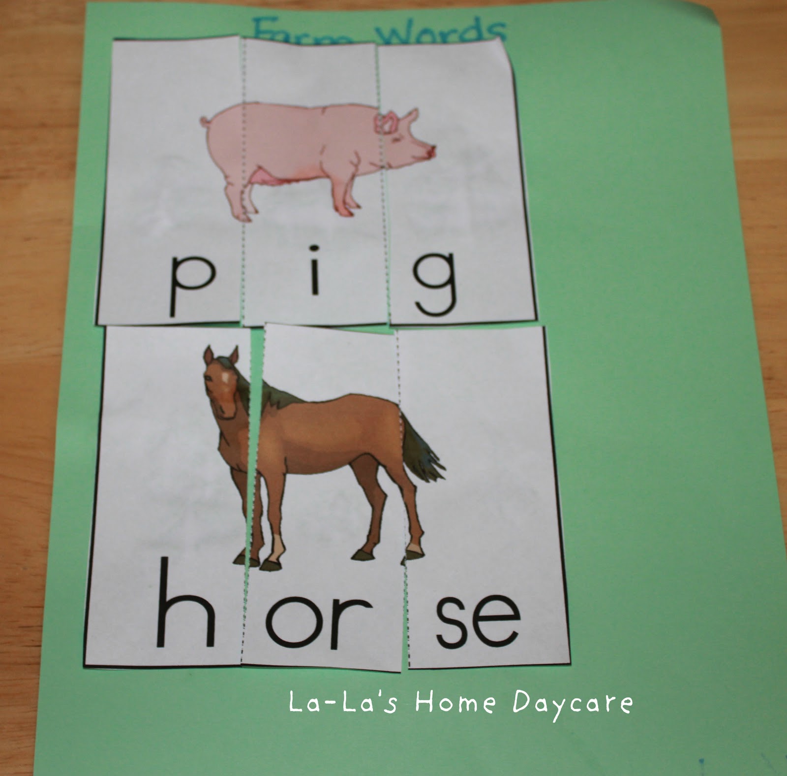 La-La's Home Daycare: Letter Ff | Farm and Farm Animals