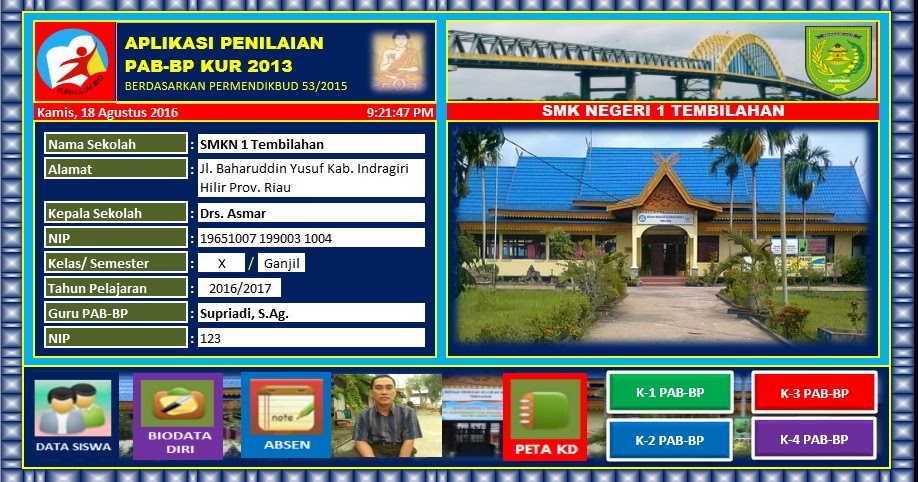 Aplikasi Penilaian PAB-BP Kelas X SMK Kurikulum 2013 Revisi 2016 - Dokumen Operator