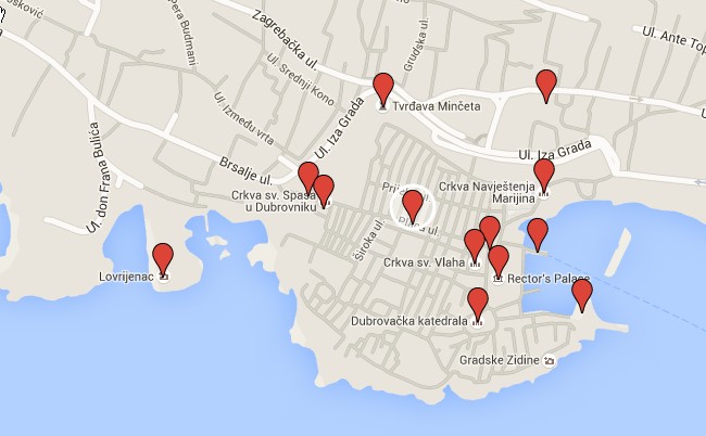 Vicio Viajero: MAPA DE DUBROVNIK