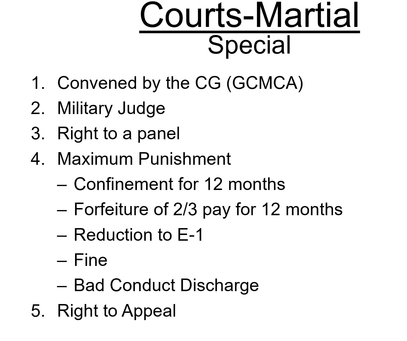 Basic Military Justice For Military Leaders (UCMJ): UCMJ