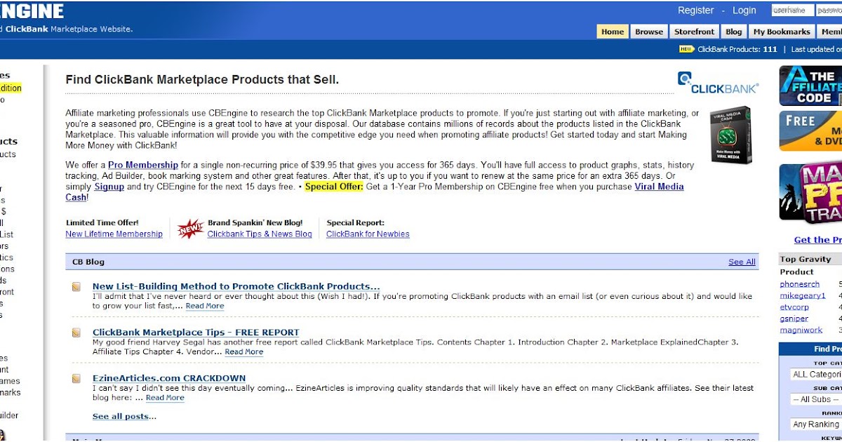 CBengine ClickBank Marketing Website | Nexomer