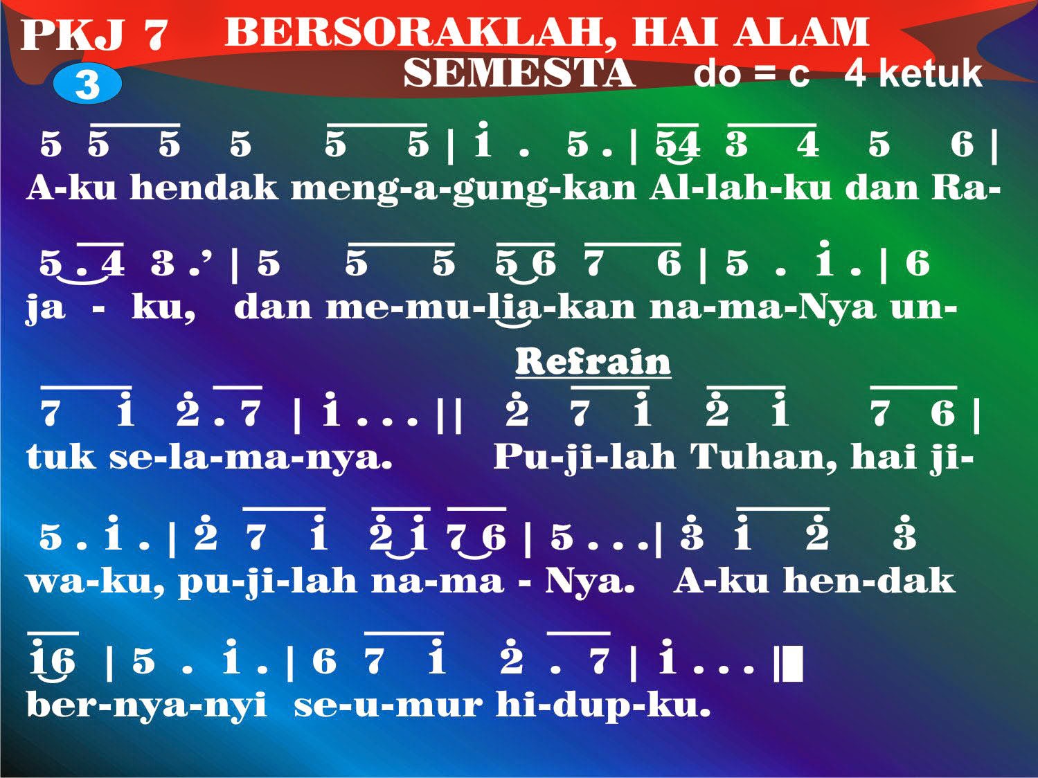 Lagu Gereja Rohani Kristen: Pelengkap Kidung Jemaat. 007. Bersoraklah ...